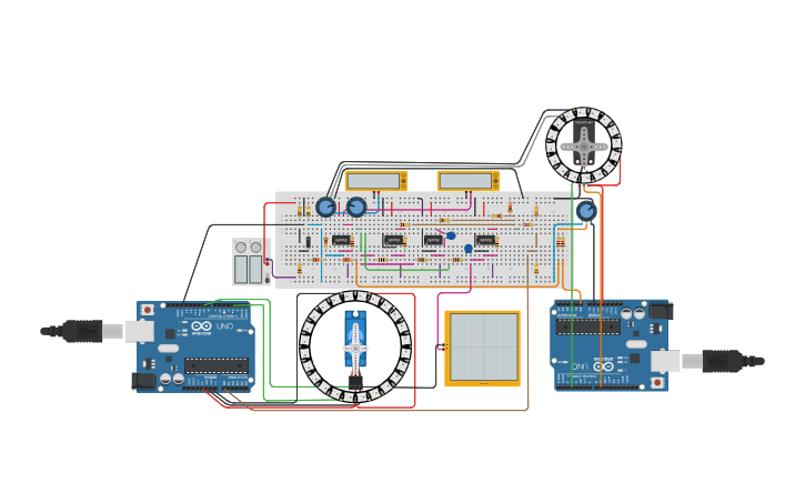 Circuit design Piloto Automático Princípio Analógico PID | Tinkercad