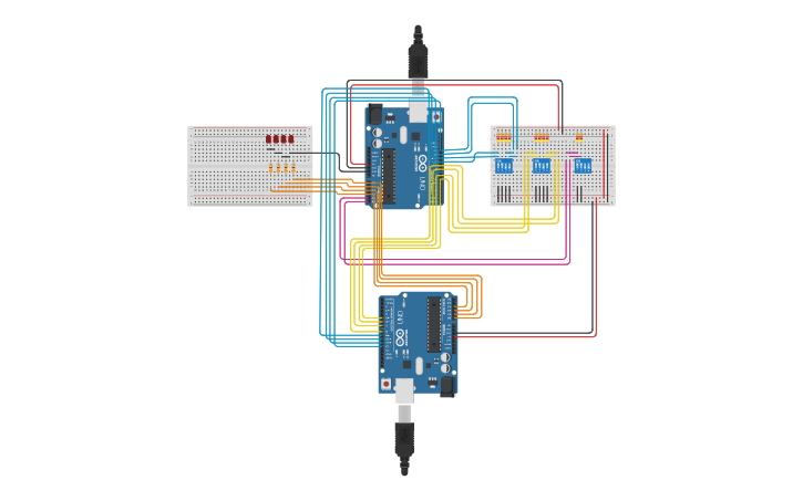Circuit design seleccion con arduino - Tinkercad