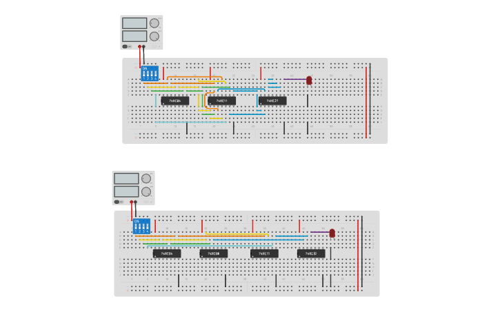 Circuit design Logic Circuit Laboratory #3 - Castigador - Tinkercad