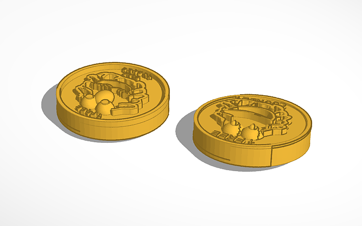 3D design Elmo Token - Tinkercad