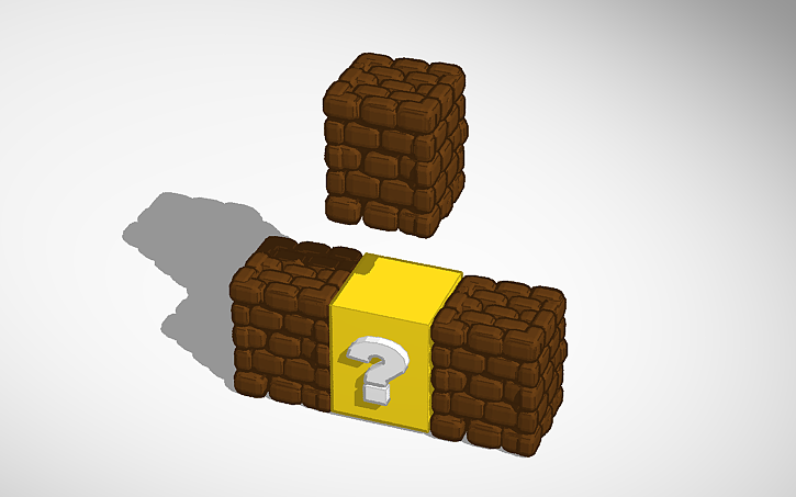 3D design mario four blocks - Tinkercad