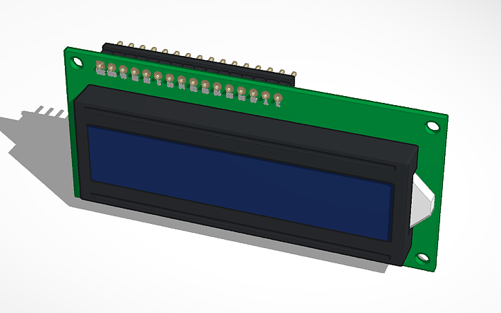 3D design LCD 1602 i2c - Tinkercad