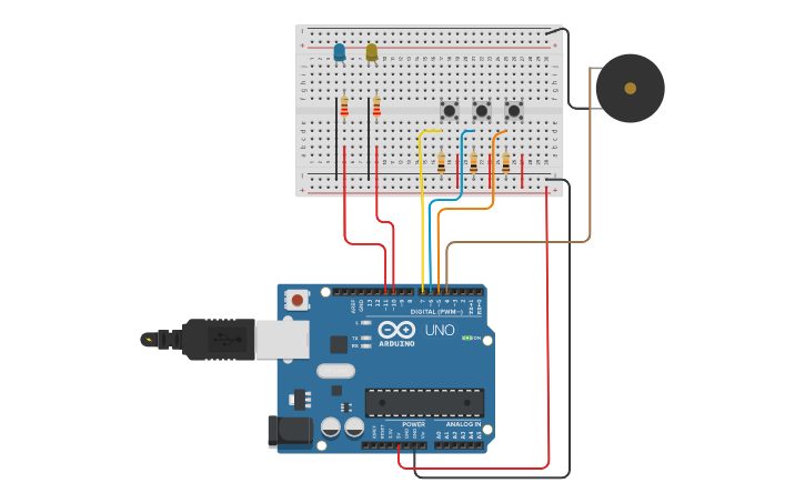 Circuit design Passa ou Repassa - Tinkercad