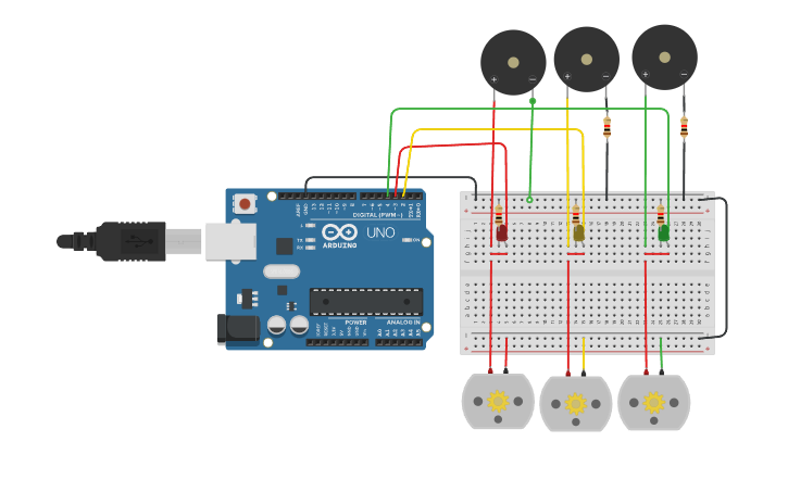 Circuit Design Circuito Led Motor Y Buzzer Tinkercad