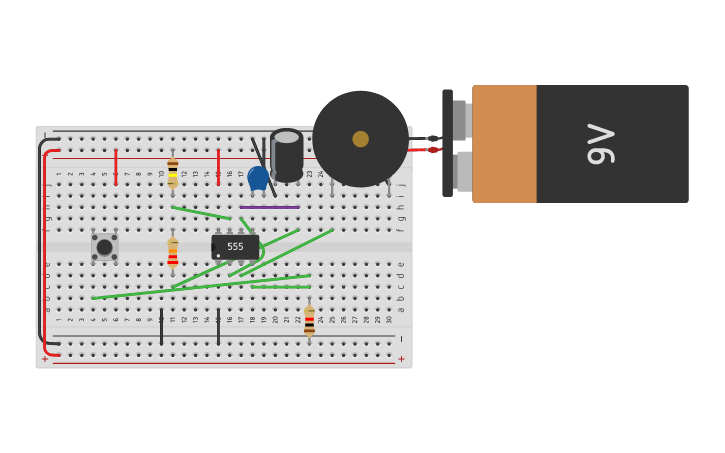 Circuit design Panic Button - Tinkercad