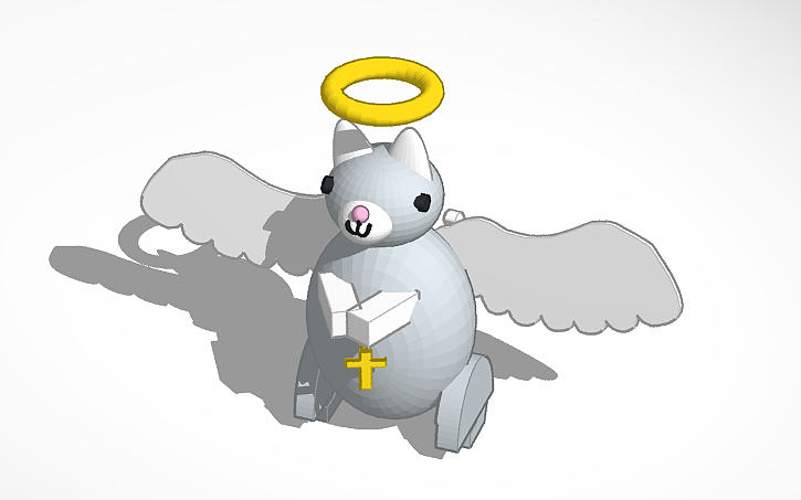 3D design Angel kitty - Tinkercad