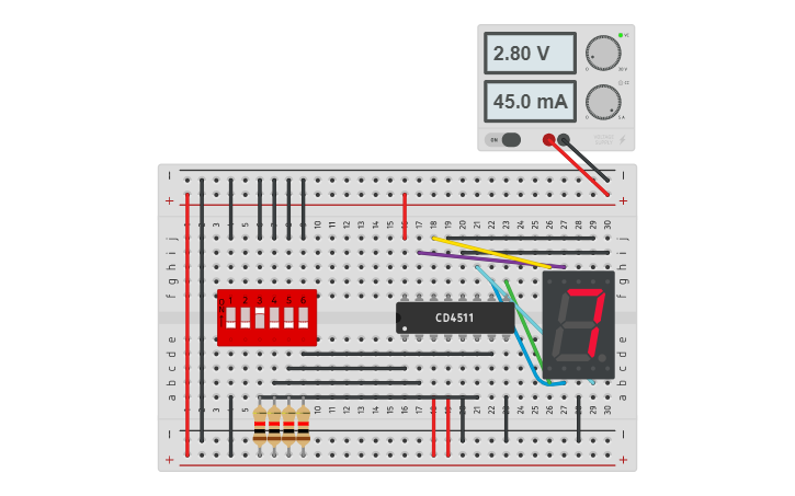 Circuit Design Cd4511 Tinkercad