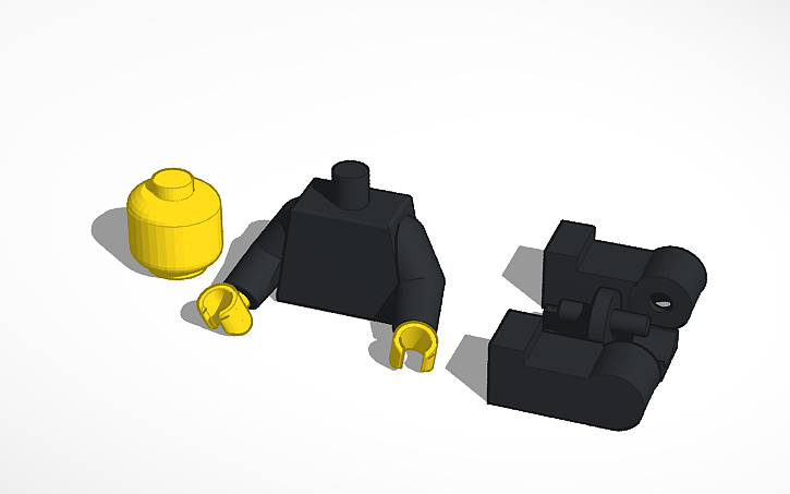 3D design printable Lego body - Tinkercad