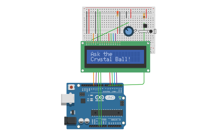 Circuit design Crystal Ball - Tinkercad