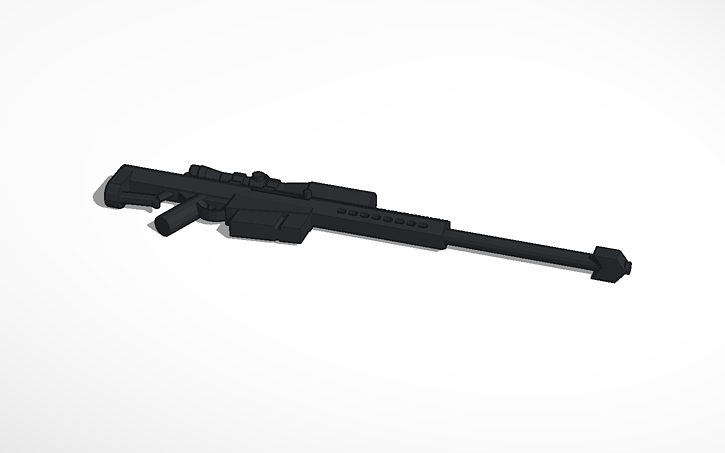 3D design lego scale Barrett m82a1/m107 anti material semi-auto sniper ...