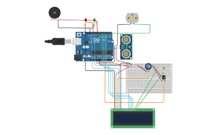 Circuit design Touchless Hand Sanitizer - Tinkercad