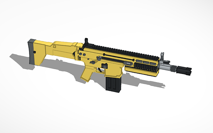 3D design SCAR-L PUBG - Tinkercad