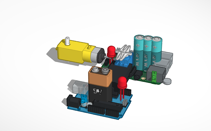 3D design complete circuit - Tinkercad