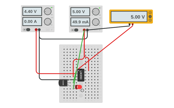 Circuit design comparator - Tinkercad