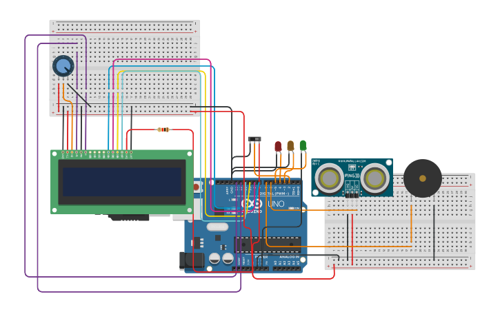 Circuit design Blind Spot Detection - Tinkercad