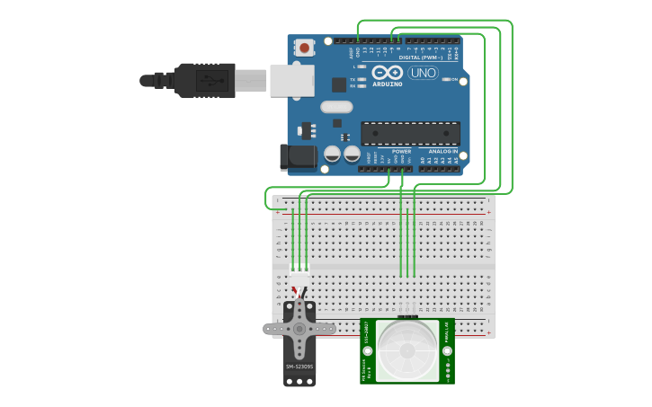 Circuit design “Oscillating the Servo Motor When There is Movement ...