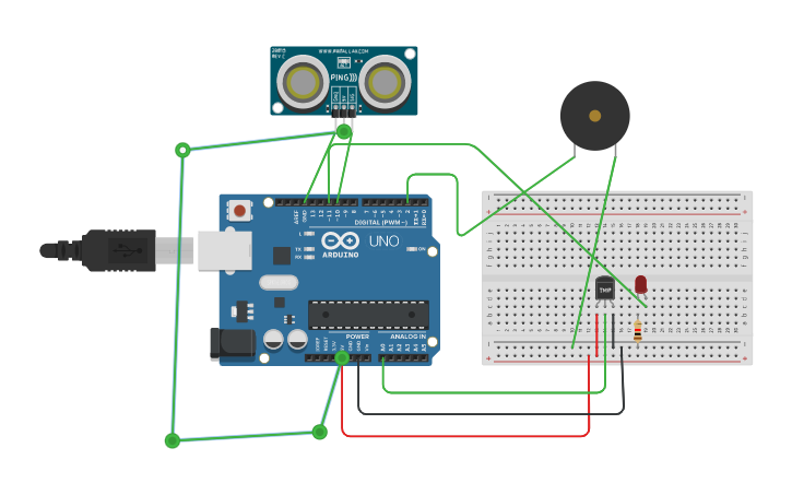 Circuit design Copy of Copy of TEMP SENSOR WITH LED'S AND BUZZER ...