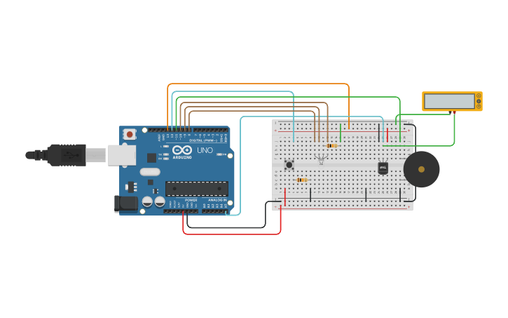 Circuit Design Temperature Sensor Tinkercad