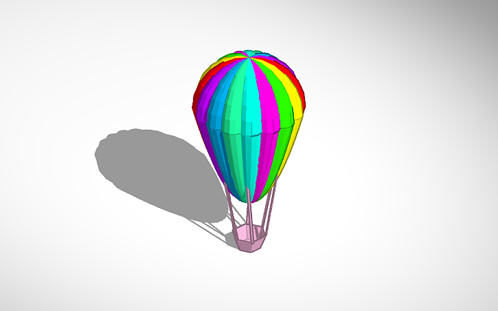 3D design hot air balloon - Tinkercad