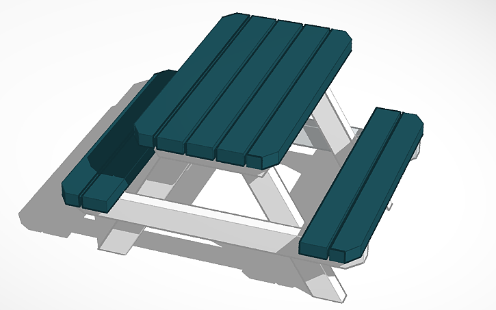 3d Design Picnic Table Tinkercad