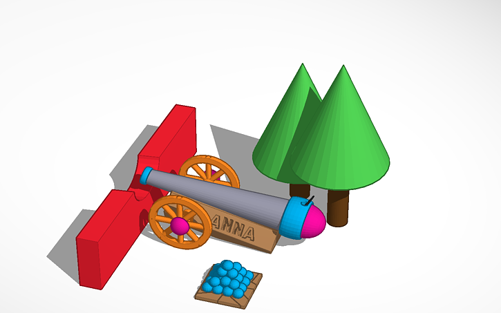 3D design Civil War Cannon | Tinkercad