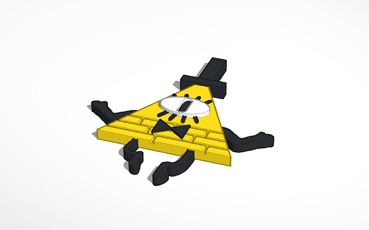 3D design Bill Cipher 2d - Tinkercad