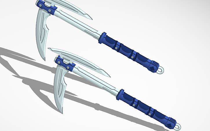 3D design Sci-fi Fantasy Weapon - Lycan Reapers - Tinkercad