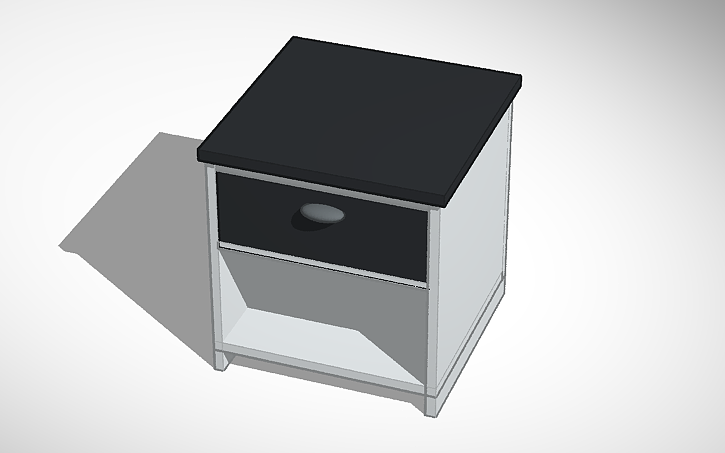 3D design bedside table - Tinkercad