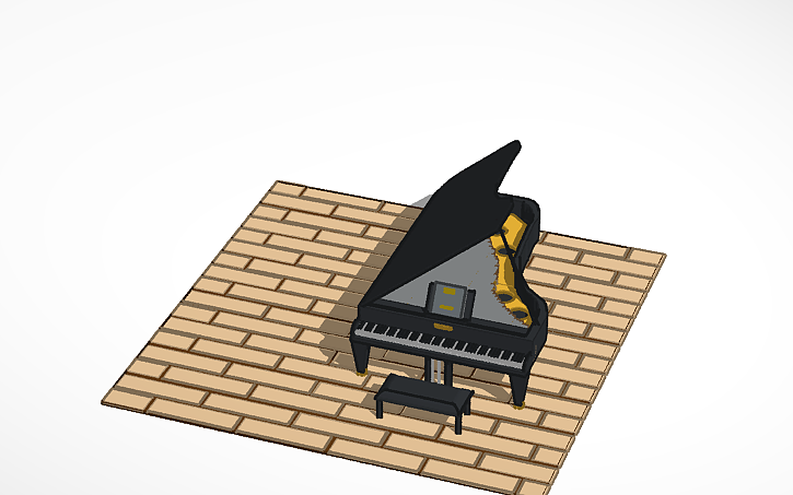 3D design Grand Piano - Tinkercad