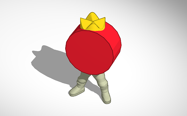 3D design king checker piece - Tinkercad