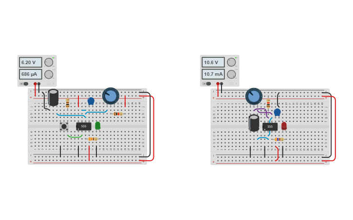 Circuit design 555 Timer - Tinkercad
