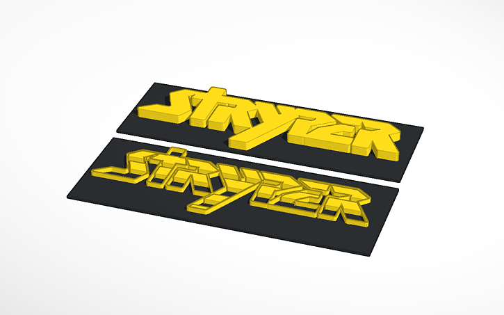 3D design Stryper logo - Tinkercad