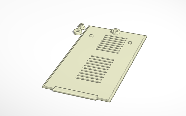 3D design Amiga 500 Trap Door with Screw Latch | Tinkercad