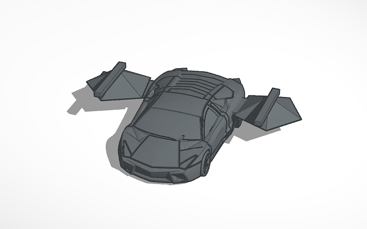 3D design flying car - Tinkercad