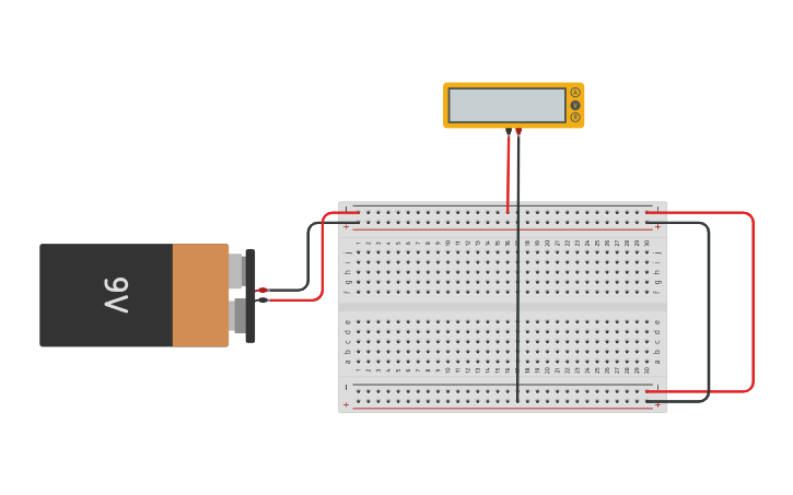 Circuit design Protoboard - Tinkercad