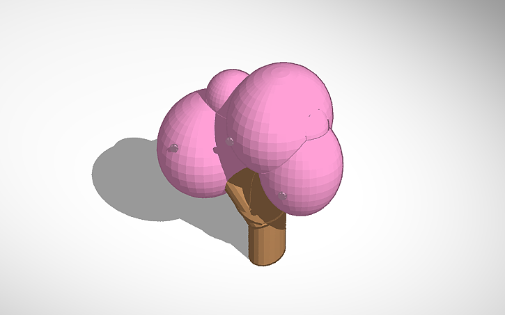 3D design Cherry blossom tree - Tinkercad