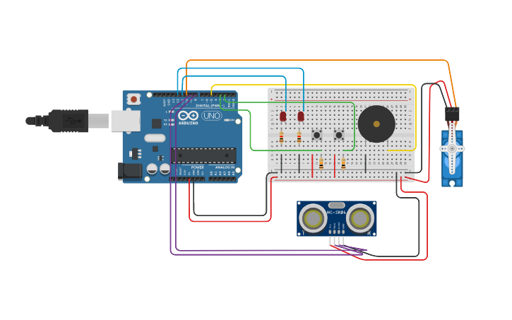 Circuit design Sonar 2020 | Tinkercad