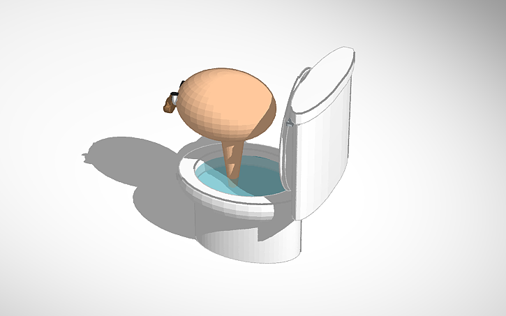 3D design Ohio toilet - Tinkercad