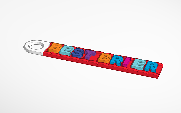 3D design best brier keychain - Tinkercad 3D design best brier keychain - Tinkercad