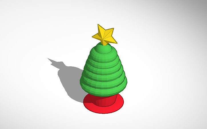 3D design Christmas tree - Tinkercad