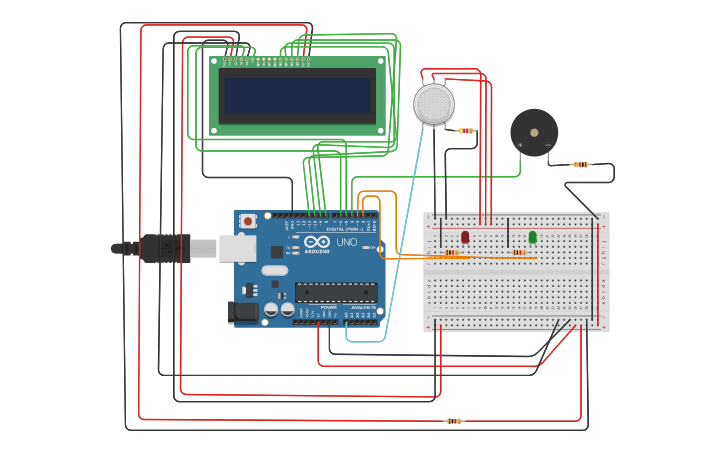 Circuit Design Smoke Detector Tinkercad