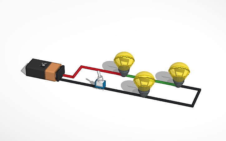3D design 3D Series circuit - Tinkercad