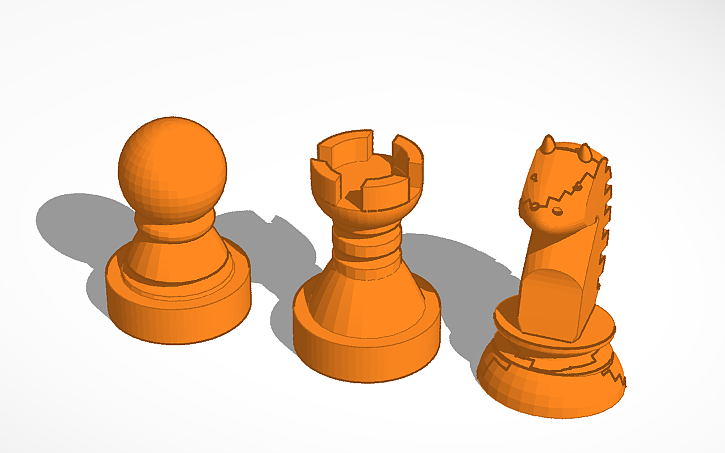 3d Design Chess Figures Tinkercad