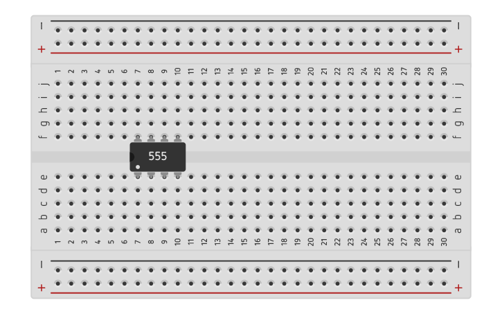Circuit design protoboard - Tinkercad