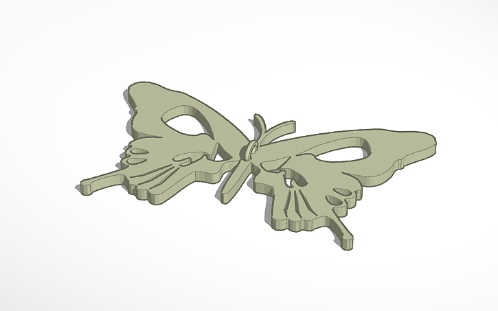 3D design butterfly | Tinkercad