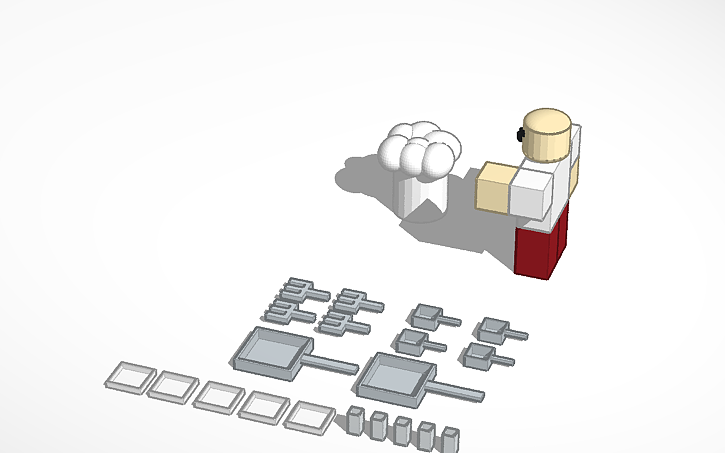3D design Cooking set - Tinkercad