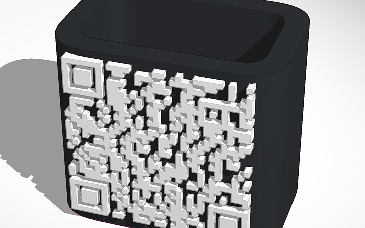 3d Design Qr Code Beaker Tinkercad