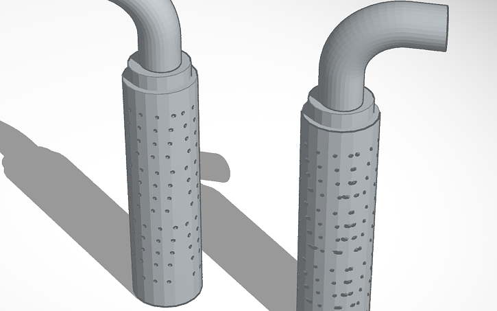 3D design Exhaust Pipe - Tinkercad