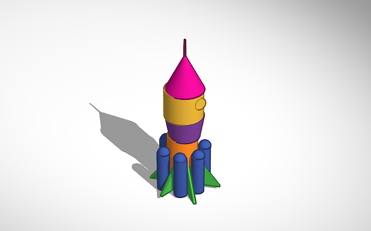 3D design Ракета - Tinkercad