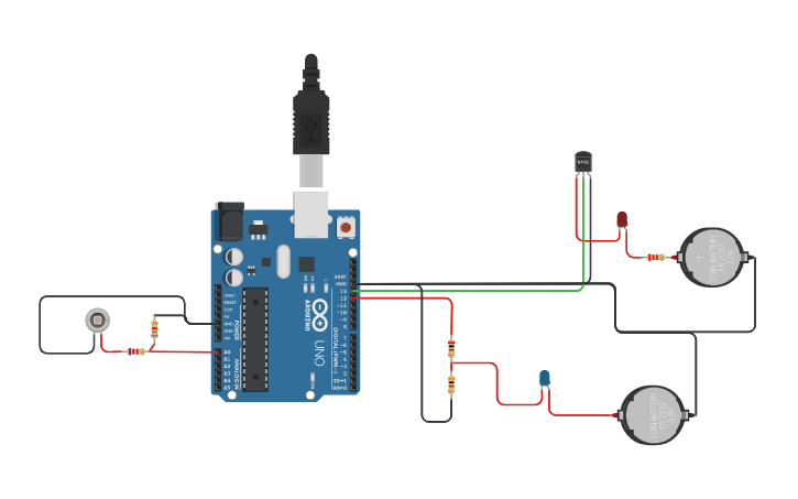 Circuit design Water Drip Photodiode | Tinkercad